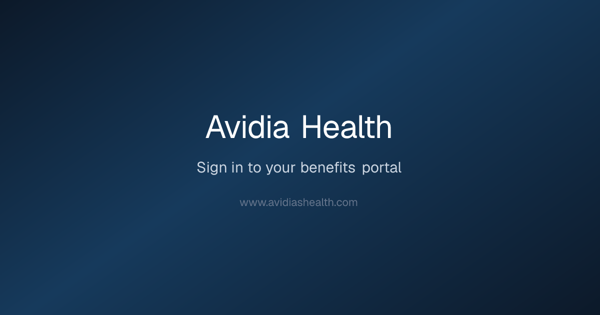 Login | Avidia Health
